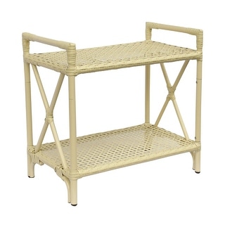 2 Tier Shelving Unit with Metal Frame - Bed Bath & Beyond - 38201305