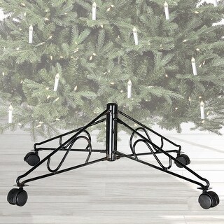 Rolling Tree Stand 10' Christmas Tree 2"D - Green - 5"H x 34"W x 34" D ...