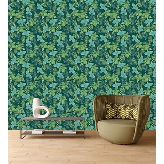 Green Plants Wallpaper Peel and Stick and Prepasted - Bed Bath & Beyond ...