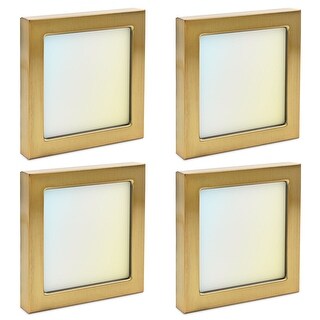 Luxrite 4 Inch Square LED Flush Mount Light, 10W 600LM, 5CCT 2700K ...