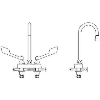 Delta Double Handle 1.5GPM Ceramic Disc Bathroom Faucet with Wrist ...