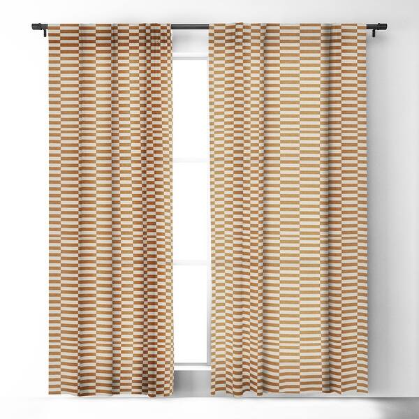 Blackout Aria Rectangle Tiles Made-to-Order Curtain Panel (One Panel ...