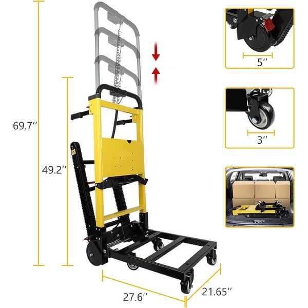 Electric Stair Climbing Dolly with 3 Adjustable Speeds and 440lbs Max ...