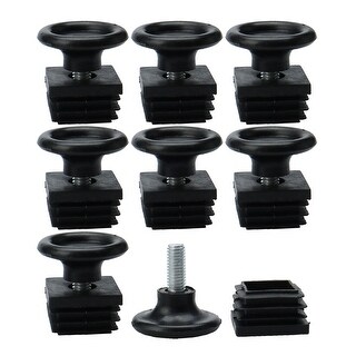 Adjustable Leveling Feet 30x30mm Tube Inserts Furniture Glide 8 Sets ...