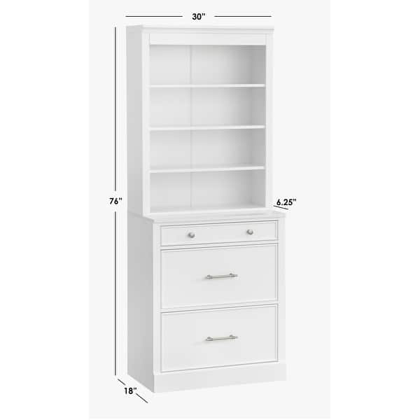 Lifestorey Monza 2-Piece Modular Bookcase with Drawers - Bed Bath ...
