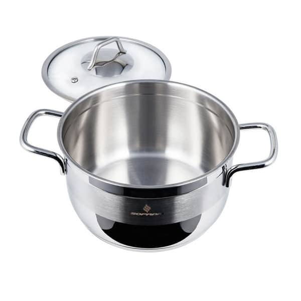 Sofram 18/10 Stainless Steel Deep Stock Pot w/ Glass Lid - On Sale ...