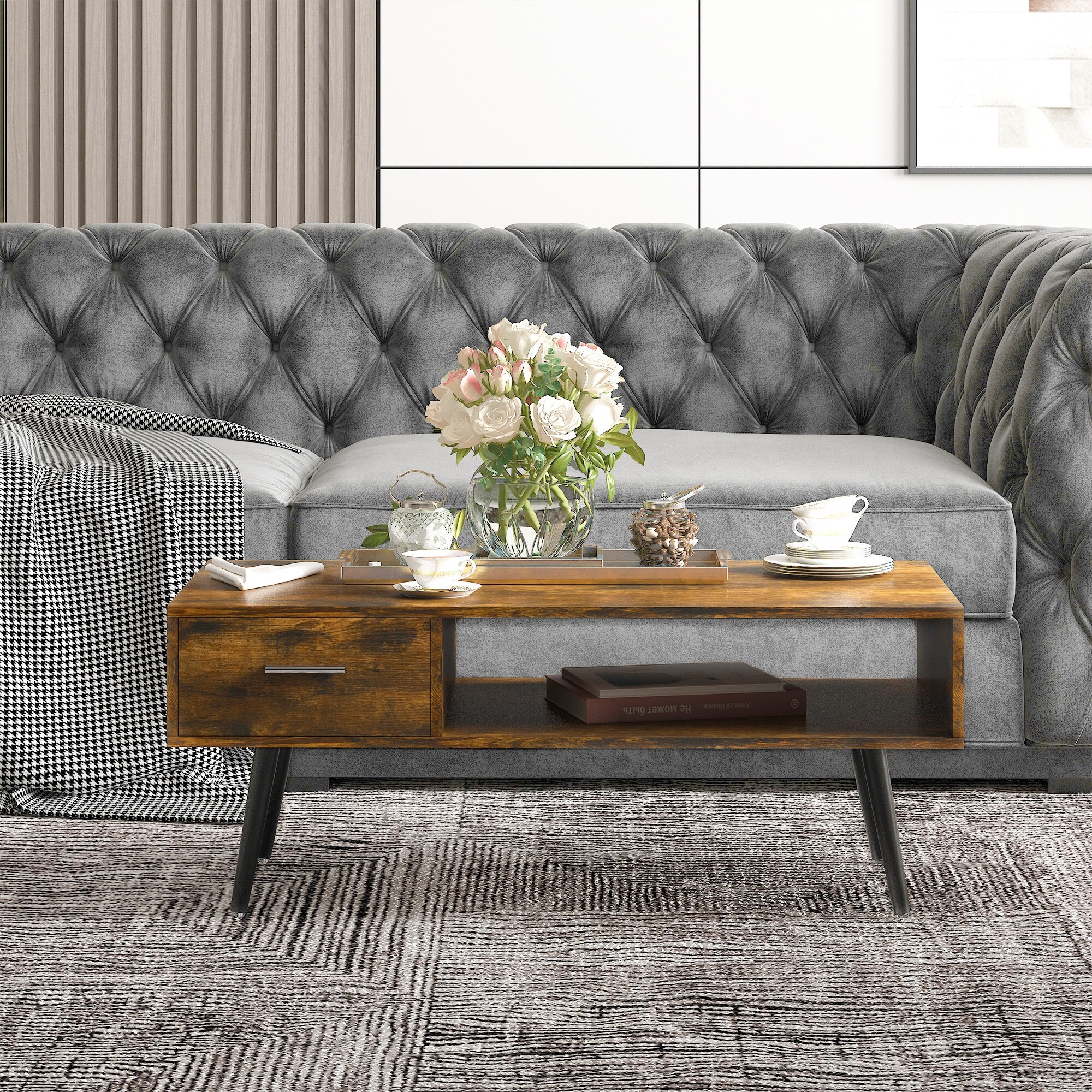 Chesterfield coffee table with storage store