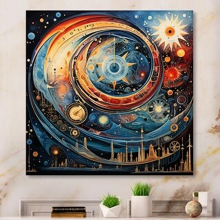 Designart "Celestial Astrology Galaxy Collage III" Astrology Wall Decor ...
