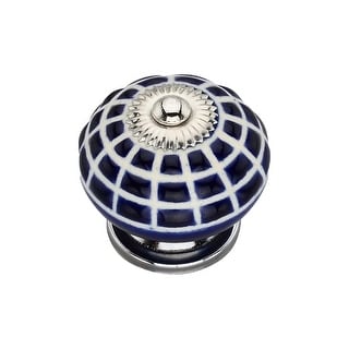 Mascot Hardware Checkered Blue Round Cabinet Knob - Bed Bath & Beyond ...