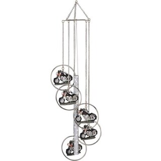 Q-Max 24" Long 5-Ring Polyresin Motorcycle Wind Chime - Bed Bath ...