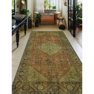 Noori Rug Vintage Distressed Dannee Rust/Beige Runner - 4'11" x 9'10 ...
