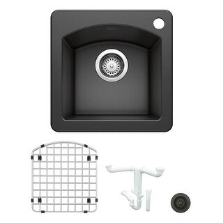 Blanco KA-440205 Diamond 15" Dual Mount Single Basin Granite Composite ...
