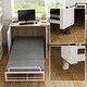 Sleek Multipurpose Workstation: Modern Desk Transforms into Guest Bed ...