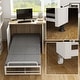 Space Master Convertible Desk-to-Bed Furniture with Included Mattress ...