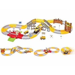 Magical Construction Site Twisting Race Car Track Set - Flexible ...