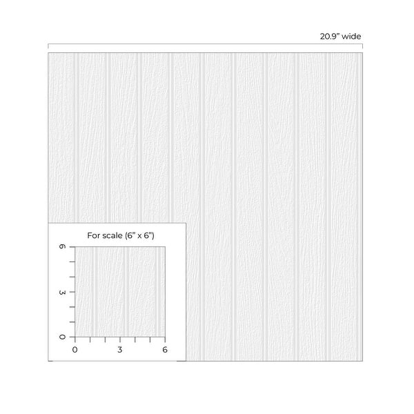 Seabrook Designs Off-White Faux Beadboard Paintable Unpasted Wallpaper ...