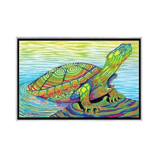 iCanvas "Psychedelic Neon Painted Turtle" by Rebecca Wang Framed - Bed ...