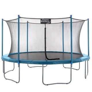 Machrus Upper Bounce 16 FT Round Outdoor Trampoline Set with Safety Net ...
