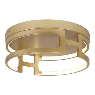 BETTONY 15 inch LED Flush Mount Ceiling Light, Gold finish for Hallway ...