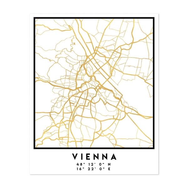Vienna Austria Vienna Street Map Maps Minimal Urban Art Print/Poster ...