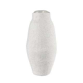 Elk Home Ferraro White Earthenware 6 Inch Wide Vase - Bed Bath & Beyond ...