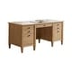 Modern Wood Double Pedestal Desk, Wood Office Desk, Writing Table ...