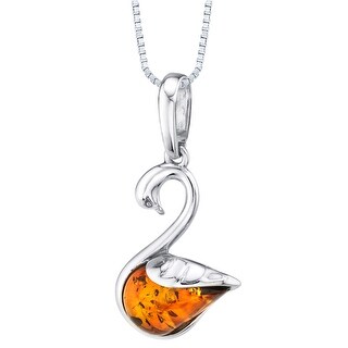 Amber Swan Pendant in Sterling Silver - Bed Bath & Beyond - 40868860
