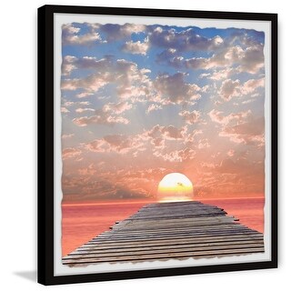 'Stunning Sunset' Framed Painting Print - Bed Bath & Beyond - 32964246