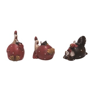 Transpac Terracotta Chicken w/Chick Set of 3 Spring Home Decorations ...
