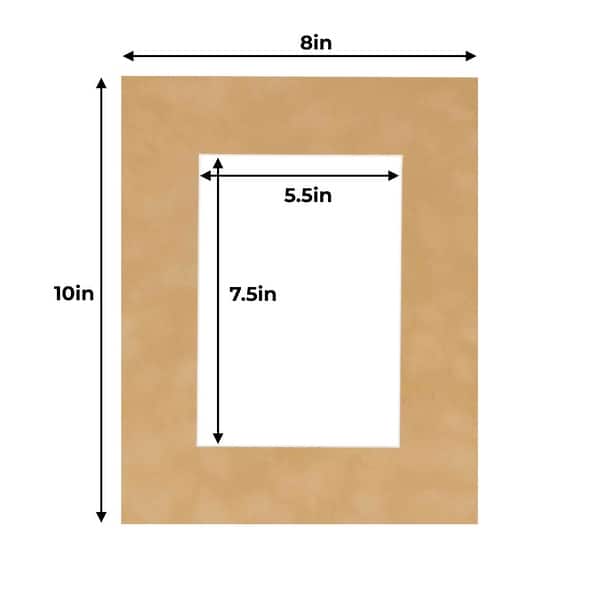 8x10 Mat for 6x8 Photo - Beige Suede Matboard for Frames Measuring 8 x ...
