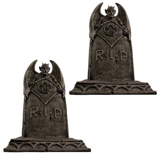 Design Toscano Vampire Demon Tombstone Statues: Set of Two - Bed Bath ...