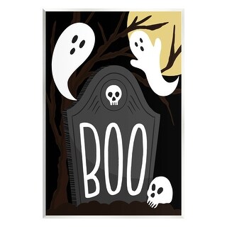 Stupell Boo Haunted Night Gravestone Wall Plaque Art, Design by Hey Bre ...