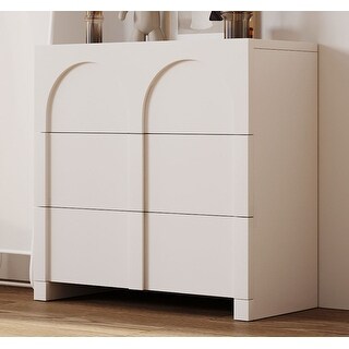 High Gloss Three-Drawer Chest with Ample Storage Space - Bed Bath ...