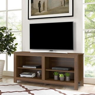 Handcrafted Wood Entertainment TV Stand/ TV Console with 4 Open ...