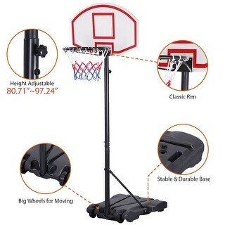 Portable Adjustable Basketball System Hoop Backboard - Bed Bath ...