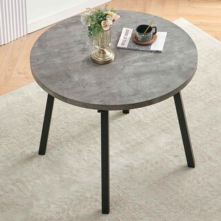 Grey Round Dining Table, Mid Century Modern Round Dining Table,Dinning ...