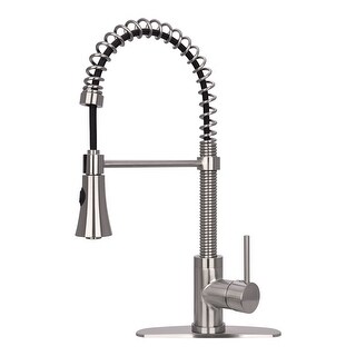 Pre-Rinse Spring Kitchen Faucet, Single Level with Pull Down Sprayer ...