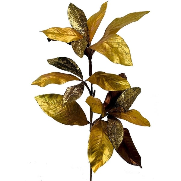 Metallic Gold Magnolia Branch Faux Plants And Trees - Bed Bath & Beyond ...