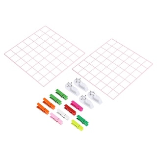 14x14" Wire Grid Panel with Nails Clips, 2 Pack Metal Mesh Wall Decor ...