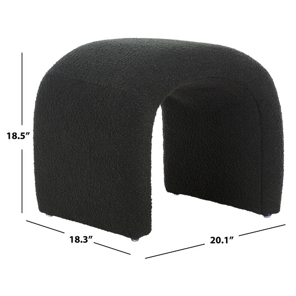 SAFAVIEH Kibo Curved Waterfall Velvet Ottoman. - Bed Bath & Beyond ...