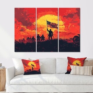 Designart "Historical American Revolutionary War Moment I" Army ...
