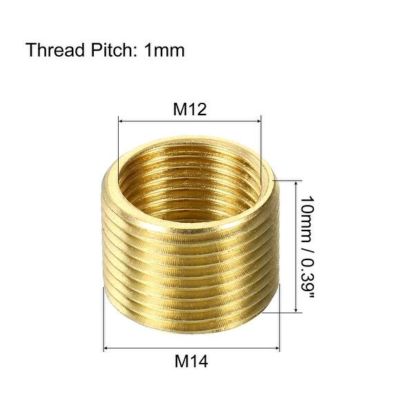 5x Thread Reducing Nut Male to Female Adapter 10mm Long Sleeve Reducer ...