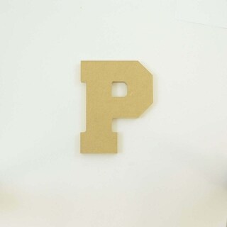 1 Pc, 14 X 1/2" MDF Letter "P" in The Collegiate Font, Thick - natural ...