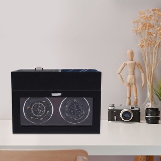Erskine 2 Slot Watch Box Automatic Rotation Watch Winder - Bed Bath ...