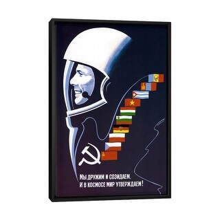 iCanvas "Soviet Space Poster Of Cosmonaut Yuri Gagarin" by Stocktrek ...