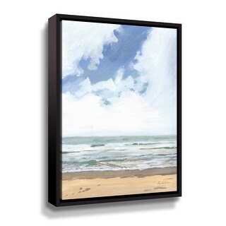 Walk On The Beach I Floater-Framed Gallery Wrapped Canvas - Bed Bath ...