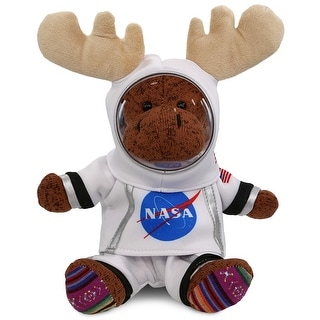 DolliBu Funky Sitting Brown Moose Astronaut with Helmet and NASA Suit ...