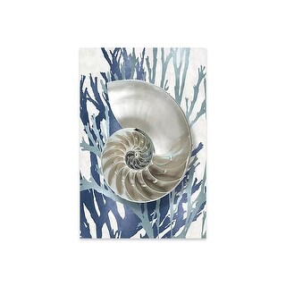 Shell Coral Aqua Blue II Print On Acrylic Glass by Caroline Kelly - Bed ...
