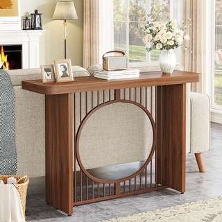 Farmhouse 47.24 Inch Console Table, Retro Wood Entryway Table Sofa ...