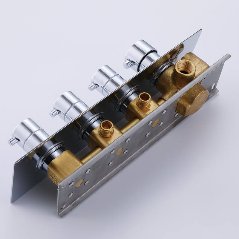 Thermostatic Complete Shower System With Embedded Valve - Overstock ...